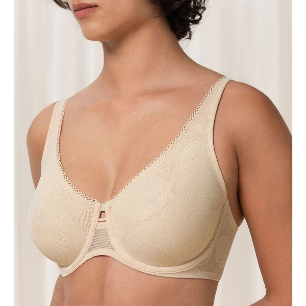 Бюстгальтер Женский TRIUMPH минимайзер, с мягкой чашкой, размер 95C бежевый Полиамид, Эластан ...