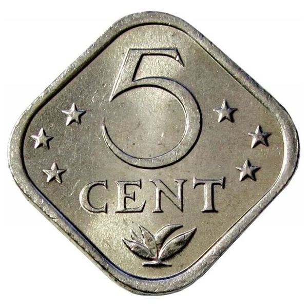 Монета Нидерландских Антилл 5 центов 1977, UNC, Идеальная - купить в интернет-магазине OZON с ...