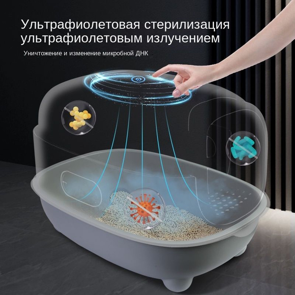 Автоматический лоток для кошачьего туалета с ультрафиолетовой ...