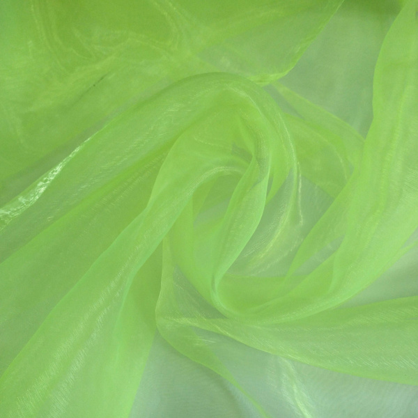Ткань для шитья Органза плательная - цвет ярко-салатовый 1*1.5м ...