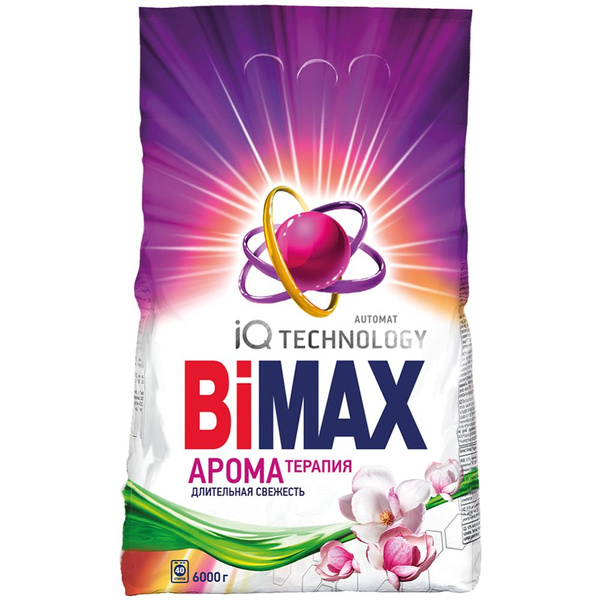 BiMAX Стиральный порошок 6000 г 40 стирок Для деликатных тканей, Для цветных тканей - купить с ...