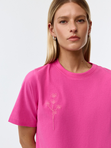 Футболка SELA, размер 48, цвет фуксия, 100% Хлопок - купить по выгодной цене в интернет-магазине ...