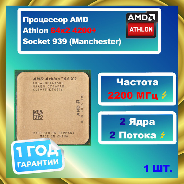 Процессор AMD Athlon, OEM (без кулера), 2 яд., 2.2 ГГц купить по низкой ...