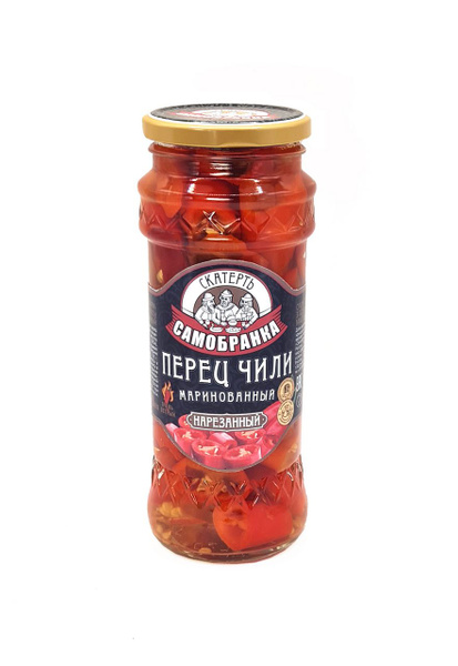 Перец чили Скатерть-Самобранка маринованный нарезанный, 370мл, 3 шт ...