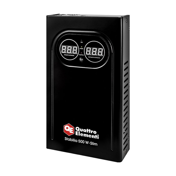 Стабилизатор напряжения QUATTRO ELEMENTI Stabilia 500 W-Slim (500 ВА ...