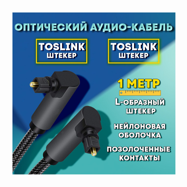 Кабель Оптический аудио (Toslink) PARTY MAKER угловойToslink - купить по низкой цене в интернет ...