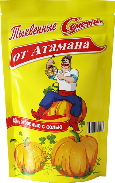 Семечки от Атамана Семечки Жареные Неочищенные 80г. 8шт - купить с ...