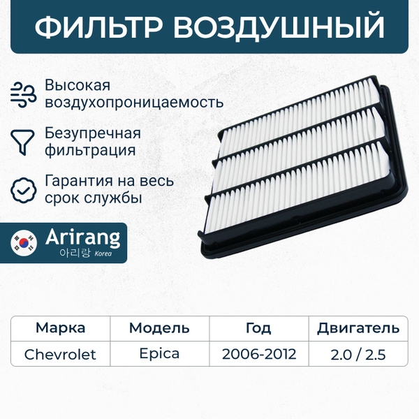 Воздушный фильтр для Chevrolet Epica, Шевроле Эпика / OEM 96328718 ...