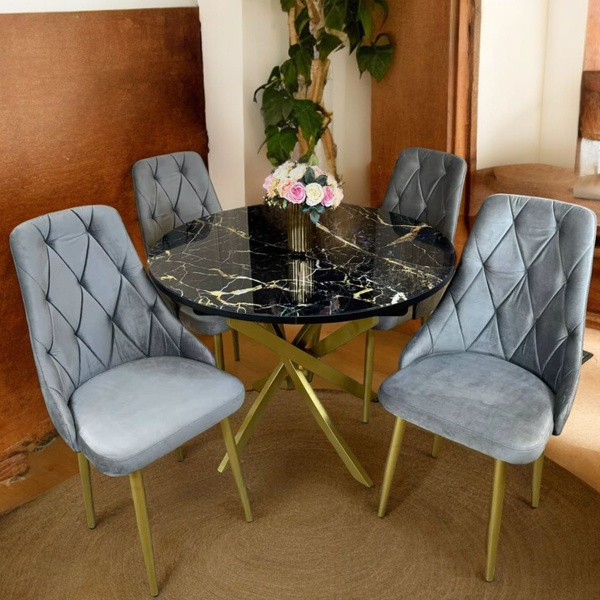 Кухонный стол круглый и стулья для кухни, комплект стол со стульями ...