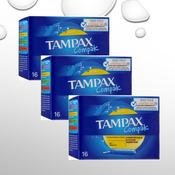 Женские гигиенические тампоны с аппликатором TAMPAX COMPAK REGULAR ...
