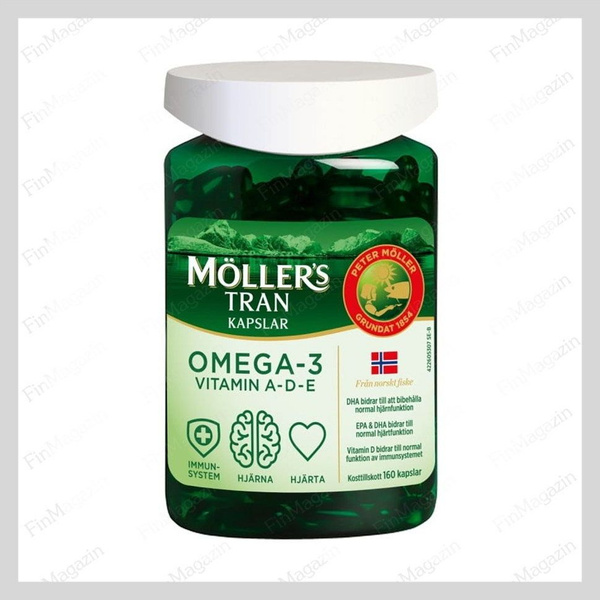 Рыбий жир Омега-3 Mellers TRAN меллер трэн 160 капсул - купить с ...