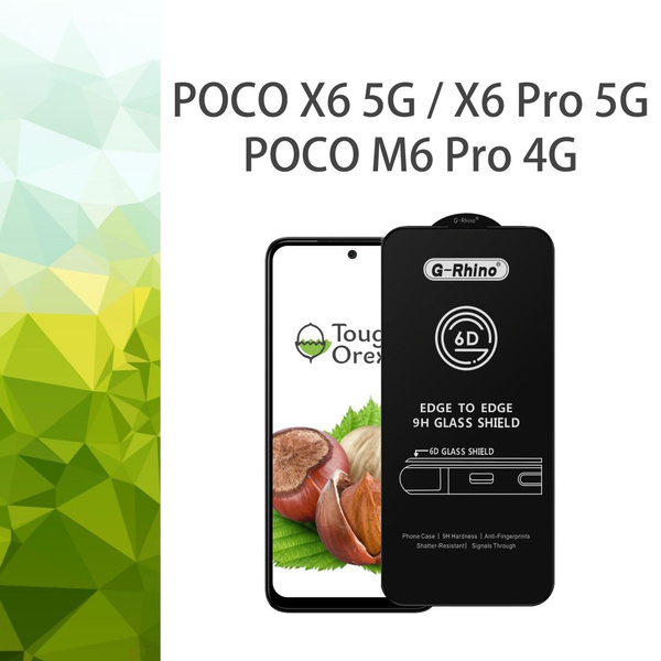 Защитное стекло для Poco x6 X 6 5G / X6 Pro 5G 5g на Poco m6 M 6 Pro 4G 4g для Поко Посо Росо ...