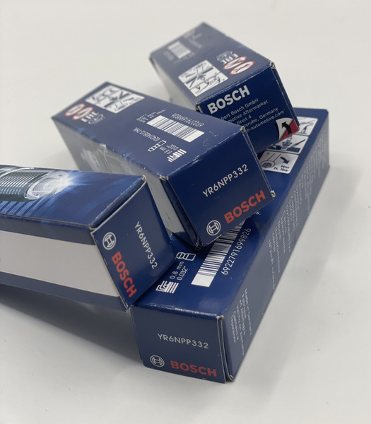 Комплект свечей зажигания - 4 шт, 0242140512 YR6NPP332 (0.8) BOSCH ...