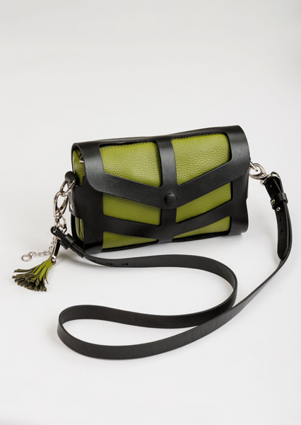 ROBERT DEV. Сумка женская через плечо кросс боди ILLUSION натуральная кожа, фисташковая купить ...