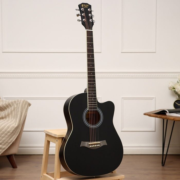Акустическая гитара Music Life QD-H39Q-BB черная - купить с доставкой ...