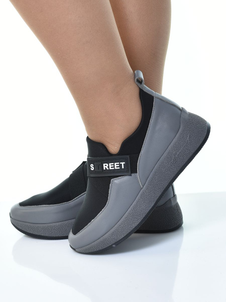 Лоферы Женский Ascalini серый, размер 39 Стандартный низкий (до 4 см) На любой сезон 7 Без ...