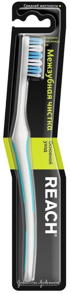 Reach Interdental Зубная щетка Межзубная чистка средней жесткости ...
