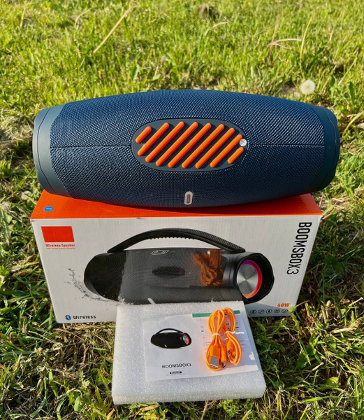 Портативная колонка BOOMBOX 3 синий / Блютуз колонка беспроводная N ...