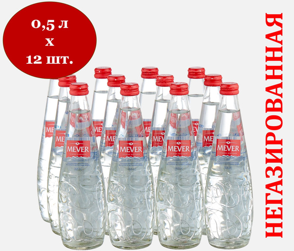 MEVER Вода Минеральная Негазированная 500мл. 12шт - купить с доставкой ...
