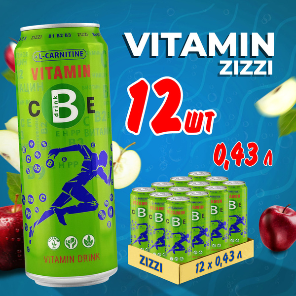 Газированный напиток Zizzi VITAMIN B 0,43мл х 12 шт. - купить с ...