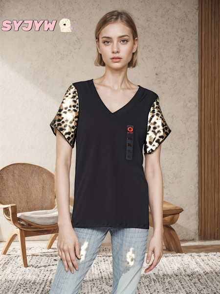 Футболка SYJYW, размер 48, цвет черный, полиэстер - купить по выгодной цене в интернет-магазине ...