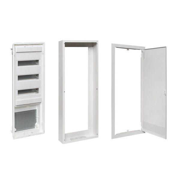 Основание комбинир. щита "Nova" (3 DIN-рейки + 1 монт. плата) 5 габарит IP40 EKF с дверью ...