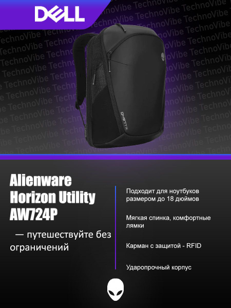 Купить Рюкзак для ноутбука Dell Backpack Alienware Horizon Utility ...