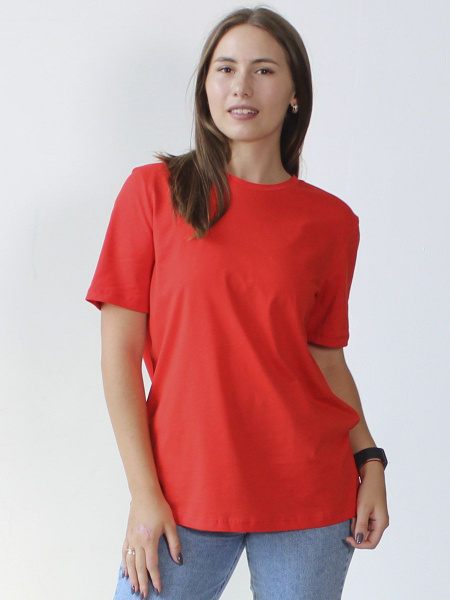 Футболка STELLA MODA, размер 44, цвет красный, 100% Хлопок - купить по выгодной цене в интернет ...