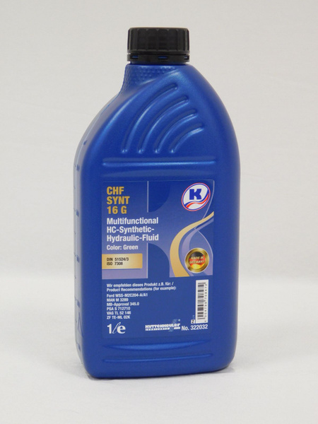 Синтетическая жидкость для ГУР CHF Synt 16 G (601102271) Канистра 1 ...