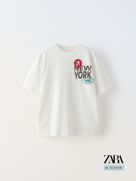 Футболка Zara, размер 130, цвет белый, 100% хлопок - купить по выгодной цене в интернет-магазине ...