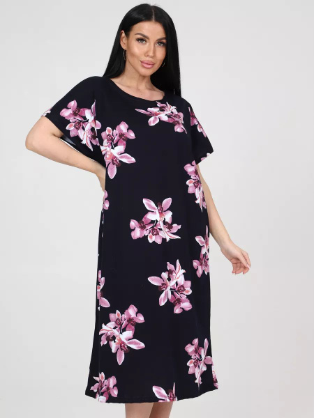 Платье Женский Seffo темно-синий, розовый прямое Повседневный Короткий ...