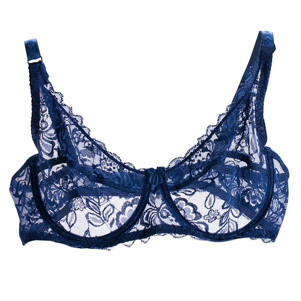 Бюстгальтер Женский Agiferg бюстье, бралетт, размер 85B темно-голубой Полиэфир, Спандекс ...