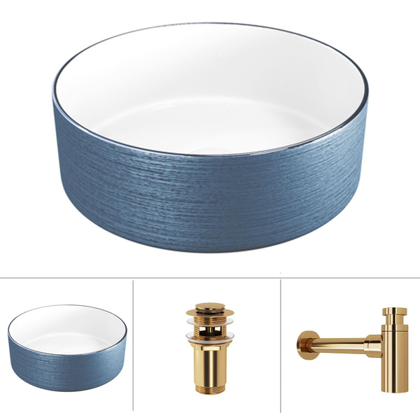 Накладная раковина для ванной Helmken 10063600 комплект 3 в 1: раковина на столешницу ...