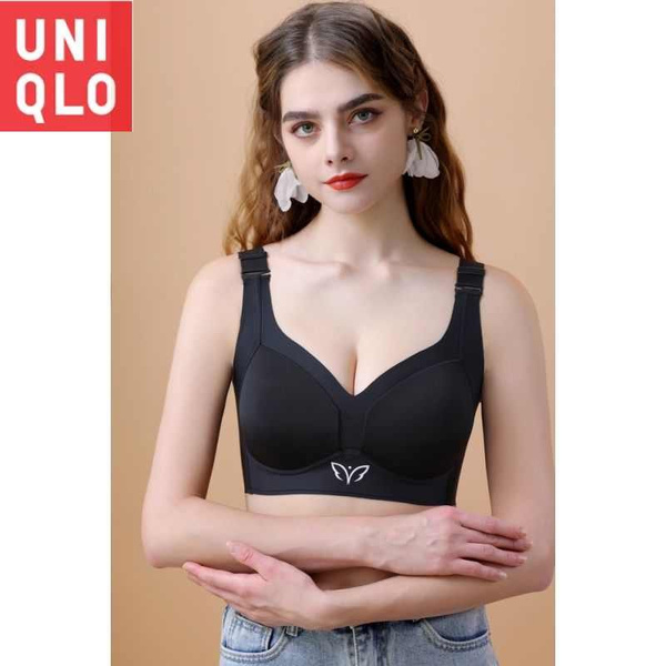 Бюстгальтер Женский Uniqlo, размер 85C, 85D черный Нейлон, Спандекс Офисный/школьный Китай ...