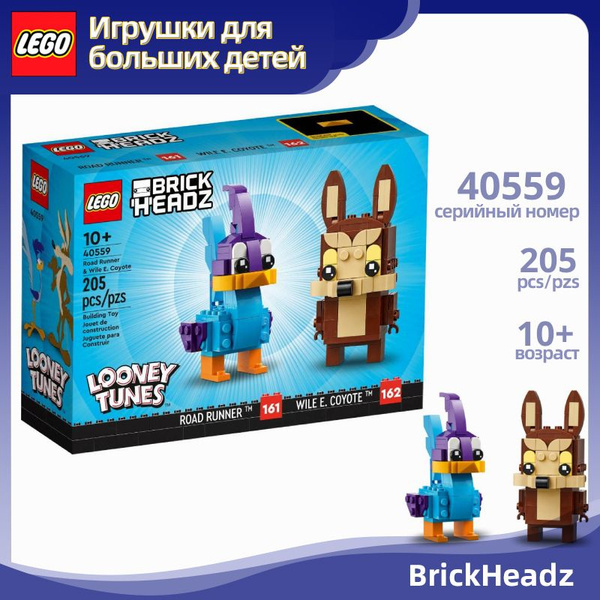 Конструктор LEGO BrickHeadz 40559 Road Runner и Wile E. Coyote ...