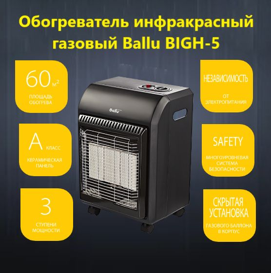Обогреватель инфракрасный газовый Ballu BIGH-5 купить на OZON по низкой ...
