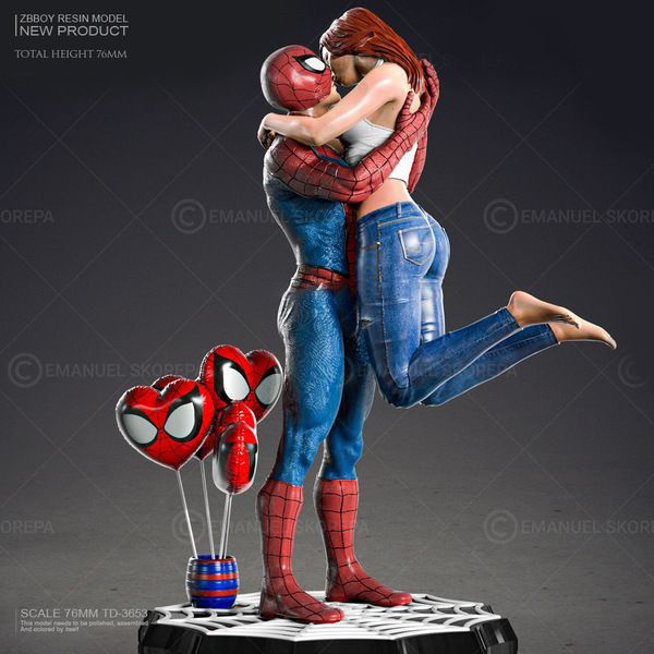 ZBBOY Человек-паук и влюбленные собирают модель из смолы купить на OZON ...
