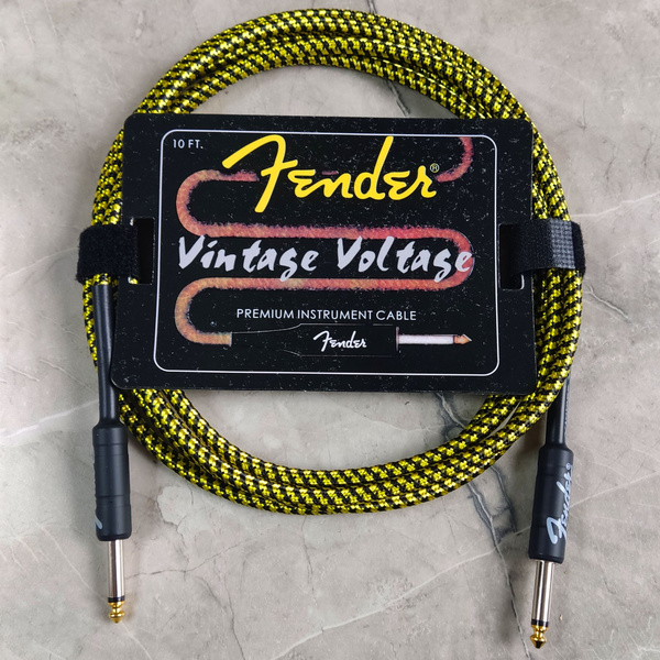 Премиум гитарный кабель желтый 3 метра 6.3 jack Fender Vintage Voltage ...