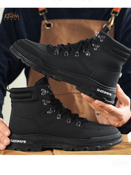 Ботинки Мужской KERNA черный, размер 43 На любой сезон R (средняя) Шнурки Платформа Китай купить ...