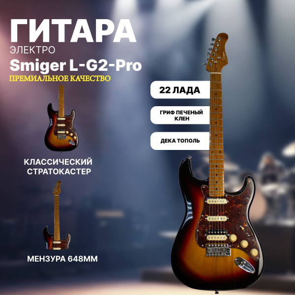 Электрогитара Стратокастер Stratocaster Smiger L-G2-PRO купить на OZON ...