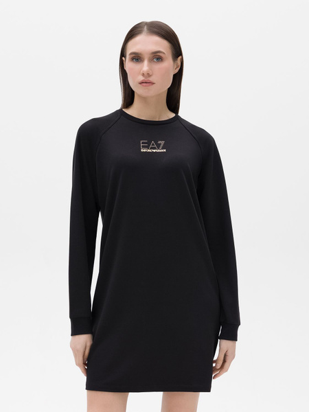 Платье EA7 EVOLUTION, цвет: черный. 6DTA52 TJ9RZ_1200. Размер S (42/44), Женский, На любой сезон ...