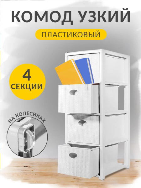 Комод Elfplast элегант, 29x38.5x80.5 см, 4 ящ. купить c доставкой на OZON по низкой цене ...