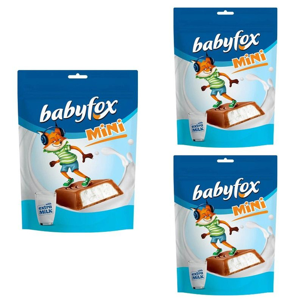 BabyFox Конфеты шоколадные, с молочной начинкой, 120 гр., 3 уп. купить ...