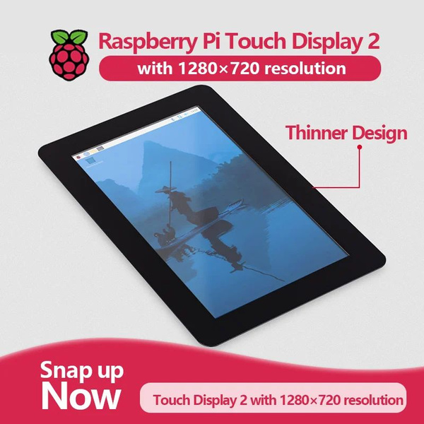 Официальный Raspberry Pi Touch Display 2 с разрешением 1280 720 и более тонким дизайном ...