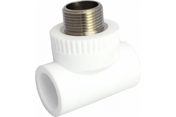 Тройник комбинированный НР 20 х 3/4 х 20 полипропиленовый PPR белый 10128120 VALFEX 1шт купить ...