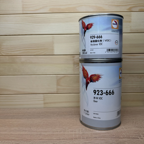 Лак Glasurit 923-666 HS 2:1 (1л+0,5л) КОМПЛЕКТ прозрачный, с ...