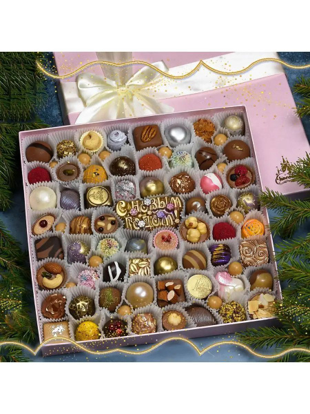 Конфеты шоколадные подарочные / Шоколатика / Нежный Новогодний подарок ...