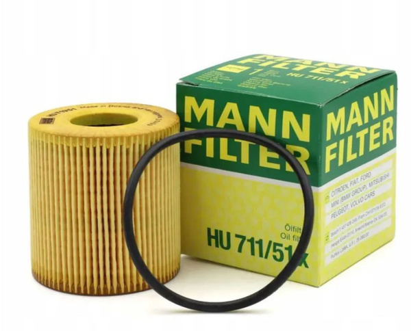 Фильтр масляный MANN FILTER HU 711/51 x купить на OZON по низкой цене ...