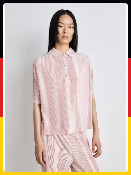 Поло Женский Marc Cain розовый размер 46 Повседневный Не указана купить C доставкой на Ozon по