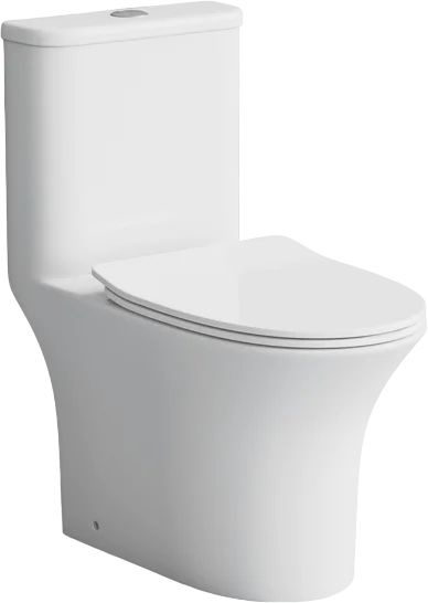 Унитаз моноблок напольный EvaGold SM9614 безободковый, фаянсовый ...